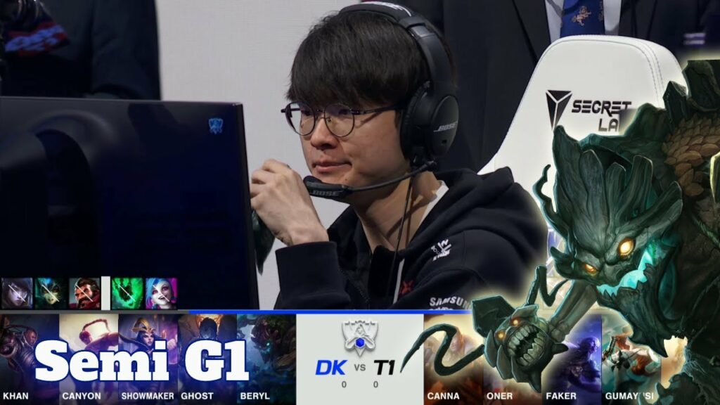 DK vs T1 - Game 1 | Semi Finals S11 LoL Worlds 2021 | T1 vs DAMWON Kia - G1 full game - esports ...